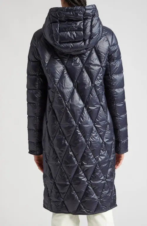 Moncler Serilong Recycled Nylon Long Coat - Blue Navy | Editorialist